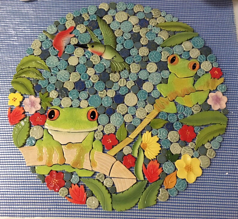 Custom Ceramic Tile Mosaic Tree Frog large 11 X 6 - Etsy