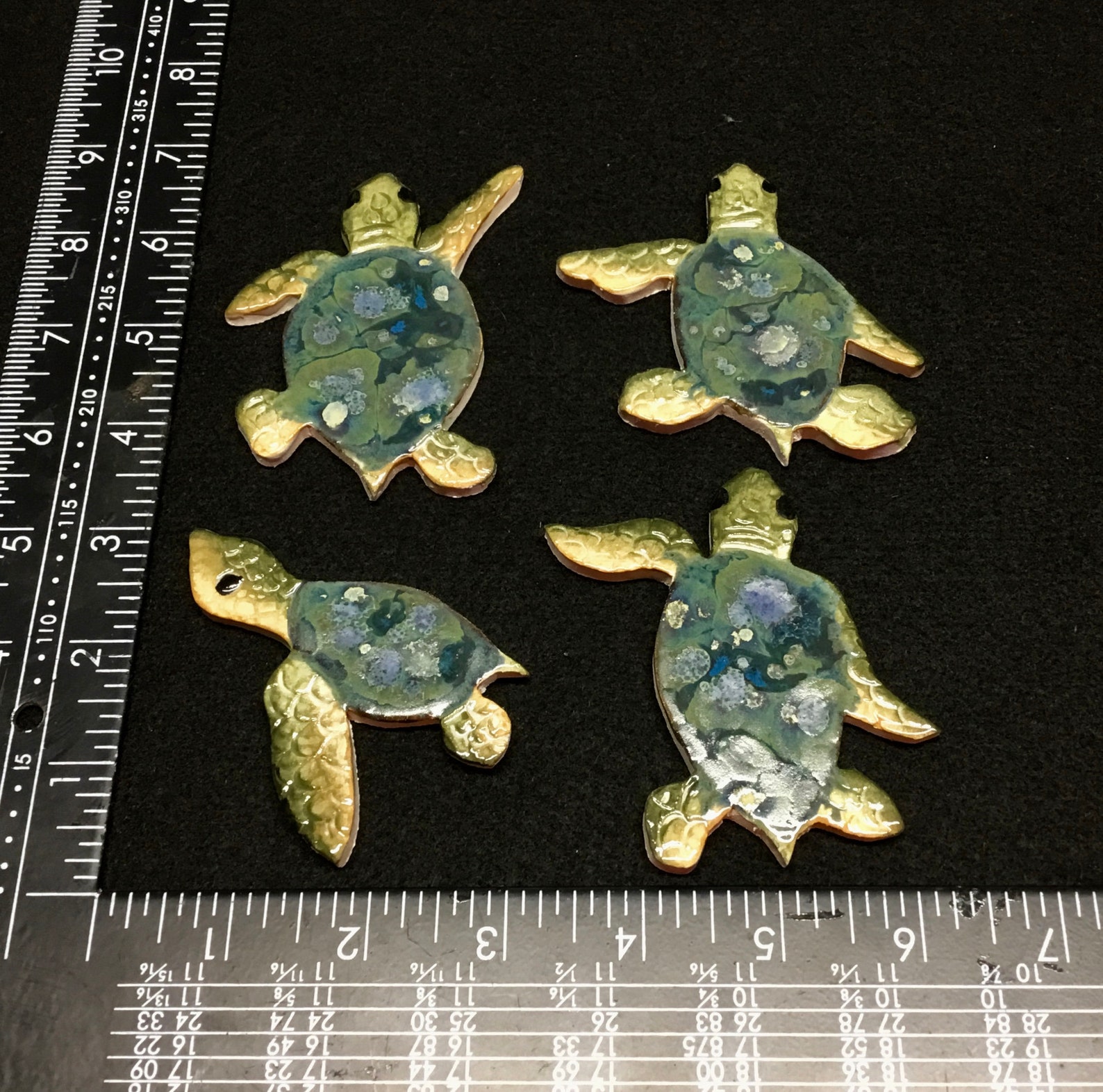 Custom Ceramic Tile Mosaic Baby Sea Turtle's Set of 4. - Etsy