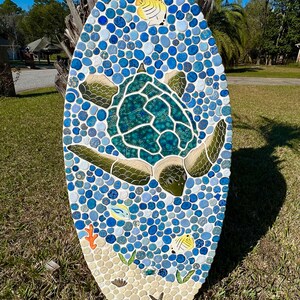 24x36 Custom Ceramic Mosaic Sea Turtle "jalen" Back Splash or Shower ...