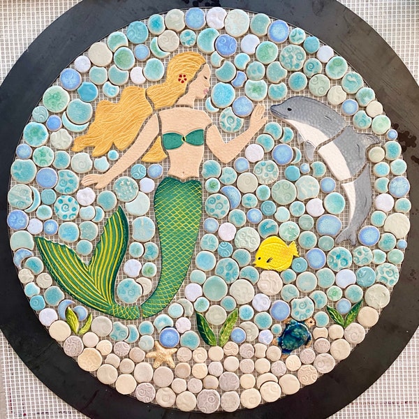 Mermaid and Dolphin - Etsy