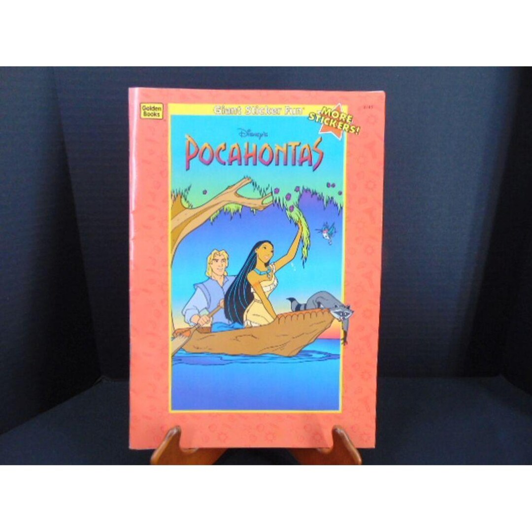 Vintage 1995 Disney Pocahontas Giant Sticker Fun Coloring Book Golden ...