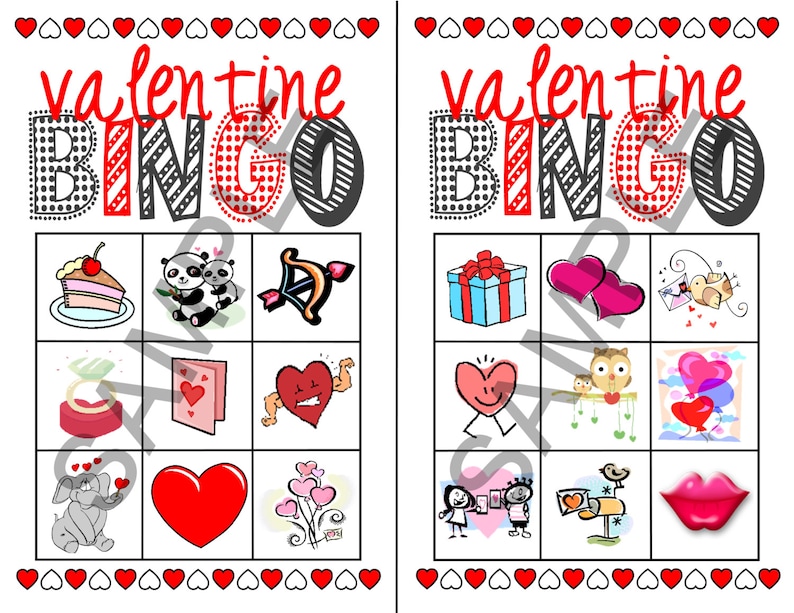 Juego de Bingo de San Valentín - Etsy España