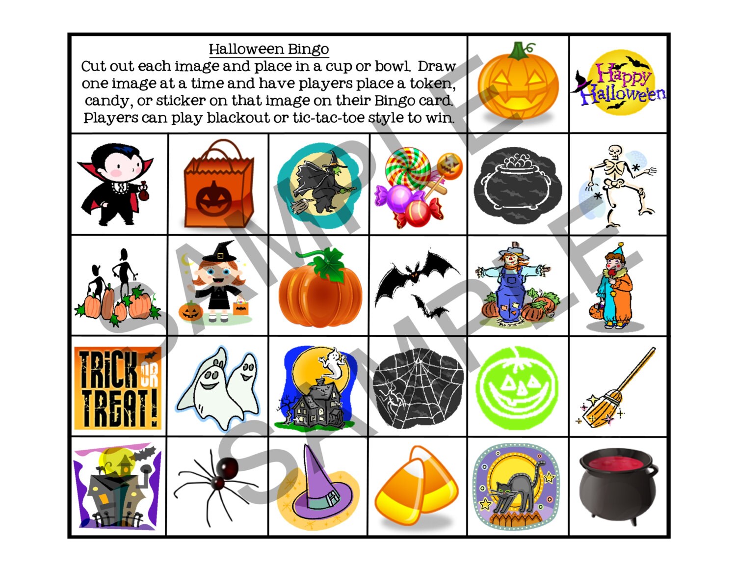 Halloween Bingo - Etsy