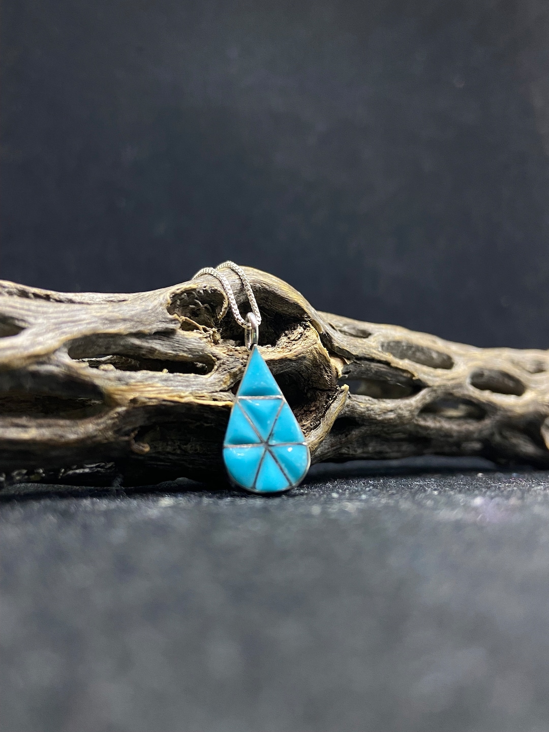 Handmade Native American Zuni Inlay Sleeping Beauty Turquoise Sterling ...