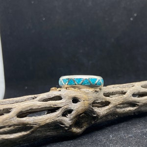 Handmade Native American Navajo Chip Inlay Sleeping Beauty Turquoise ...