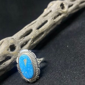 Handmade Native American Navajo Santa Rita Turquoise Sterling Silver ...