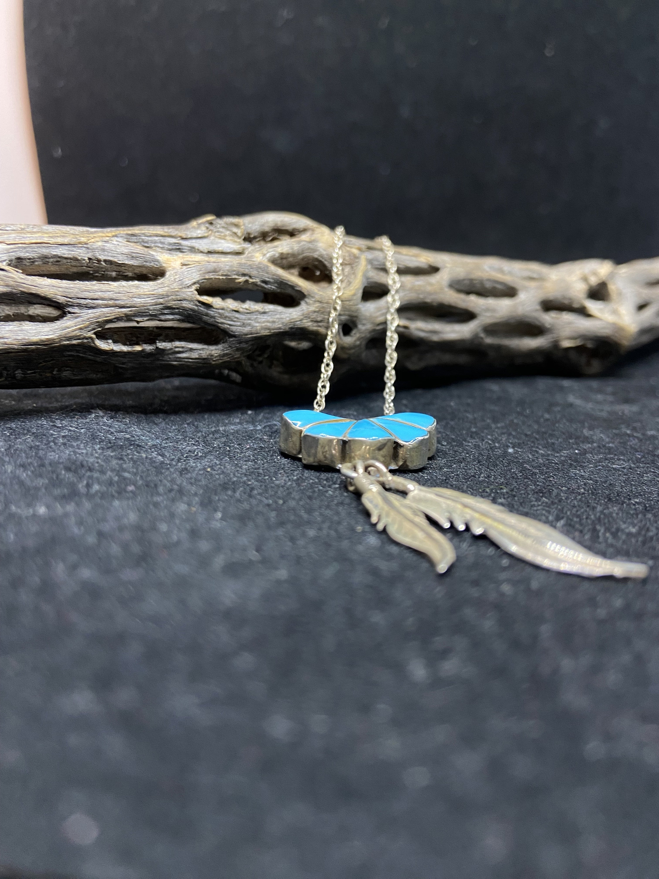 Handmade Native American Zuni Inlay Sleeping Beauty Turquoise Flower ...
