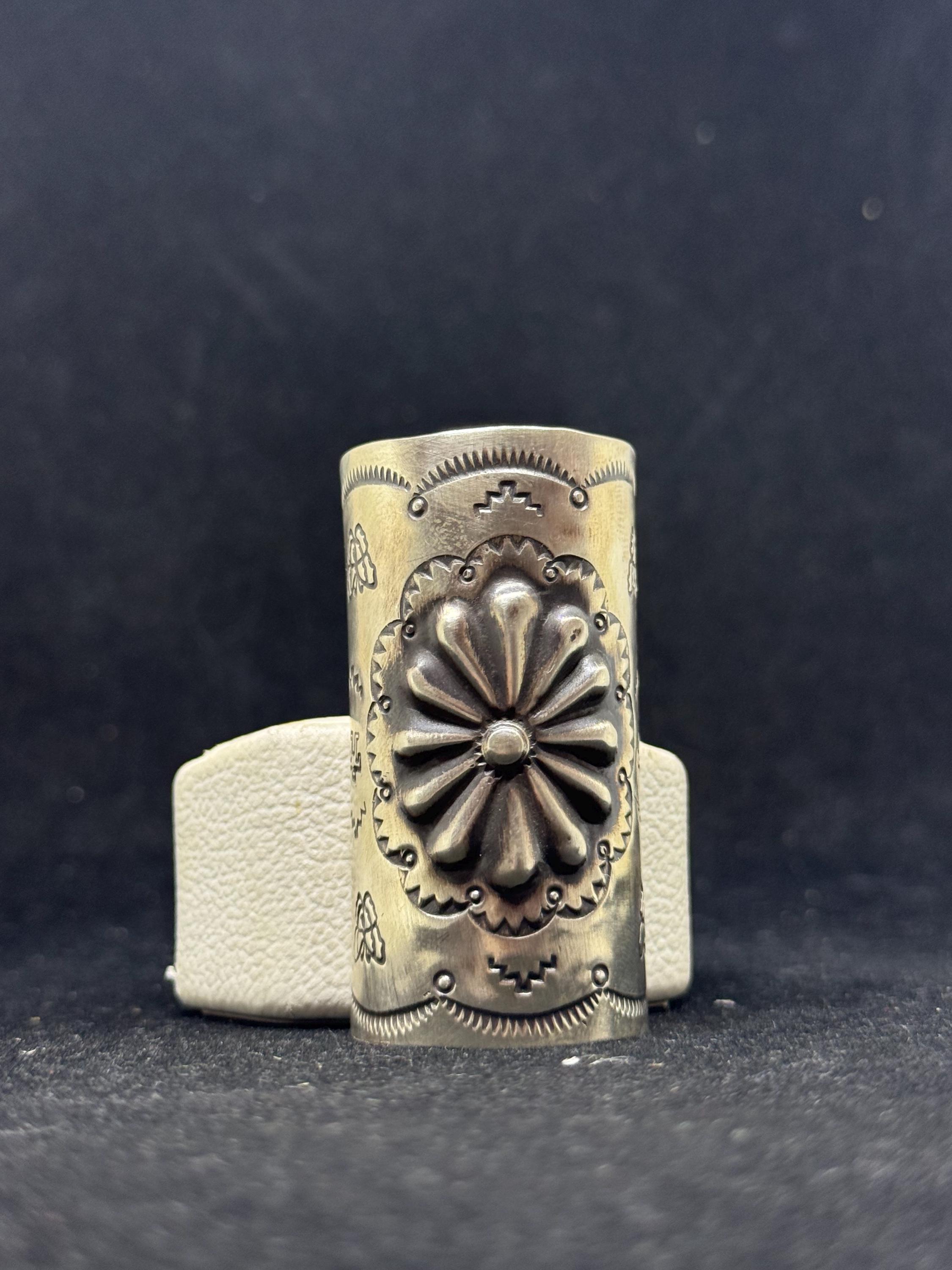 Handmade Native American Navajo Plain Sterling Silver Ponytail Holder ...