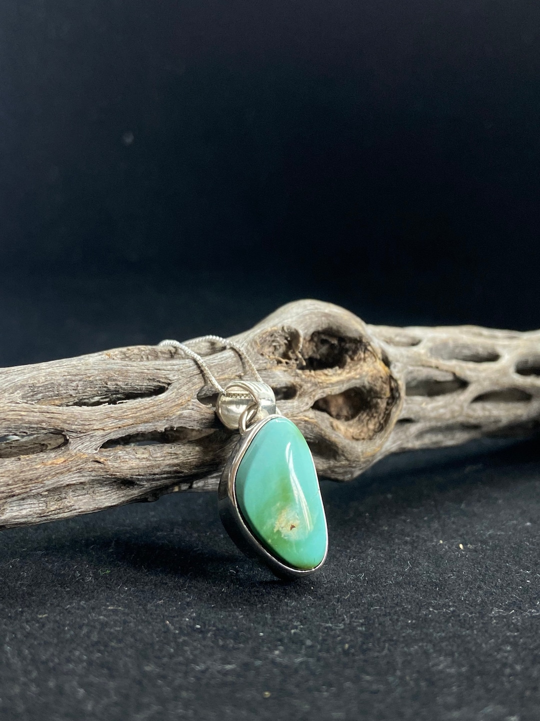 Handmade Native American Navajo Fox Turquoise Sterling Silver Pendant ...