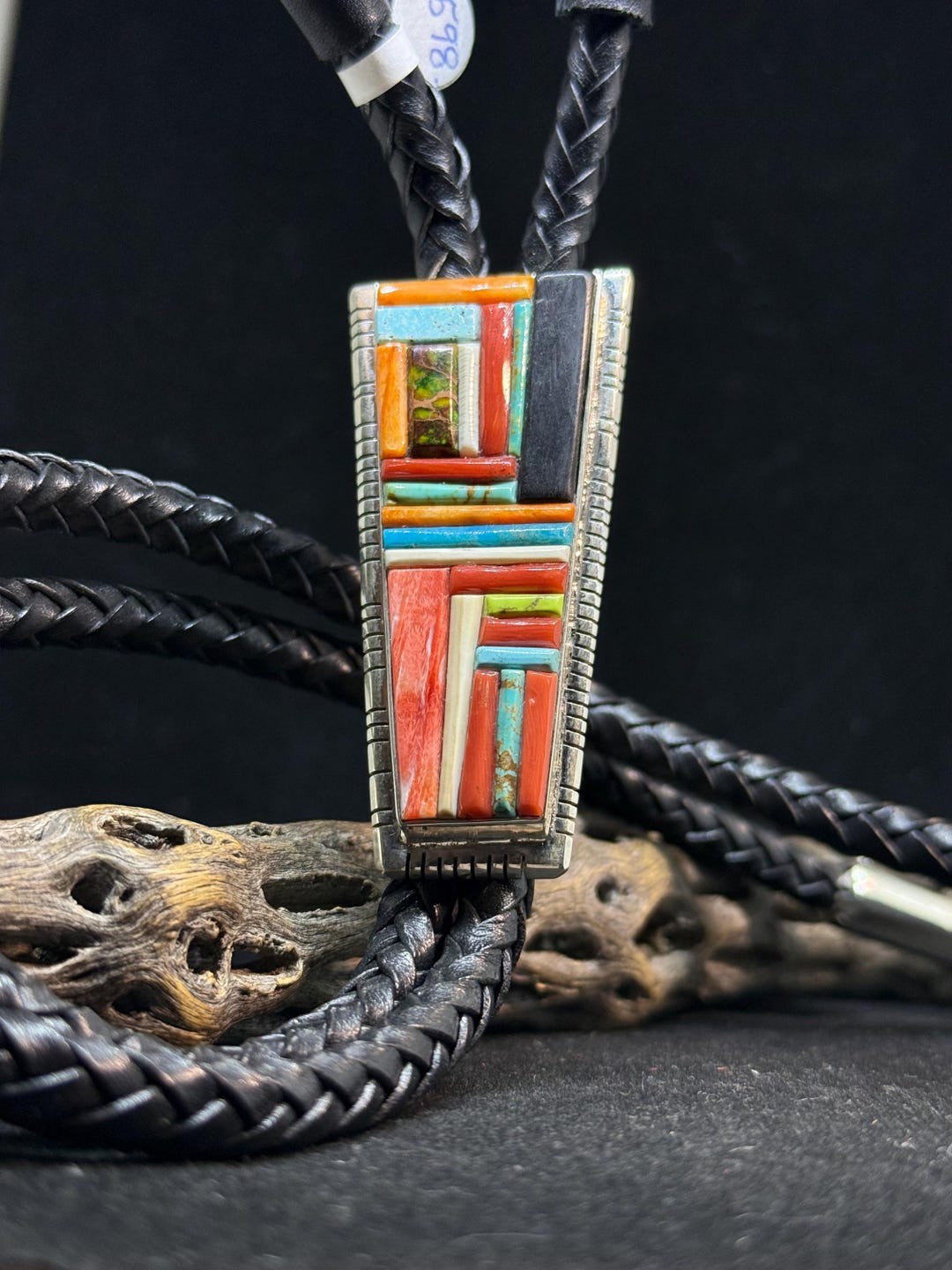 Handmade David Tune Native American Creek Navajo Raised Inlay ...