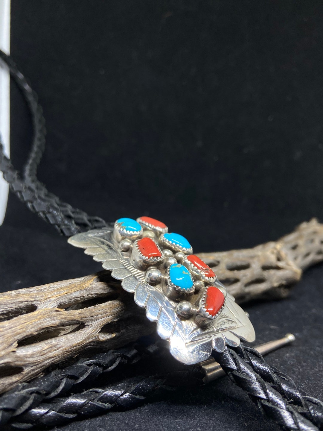 Handmade Native American Navajo Kingman Turquoise & Ox Blood Coral ...