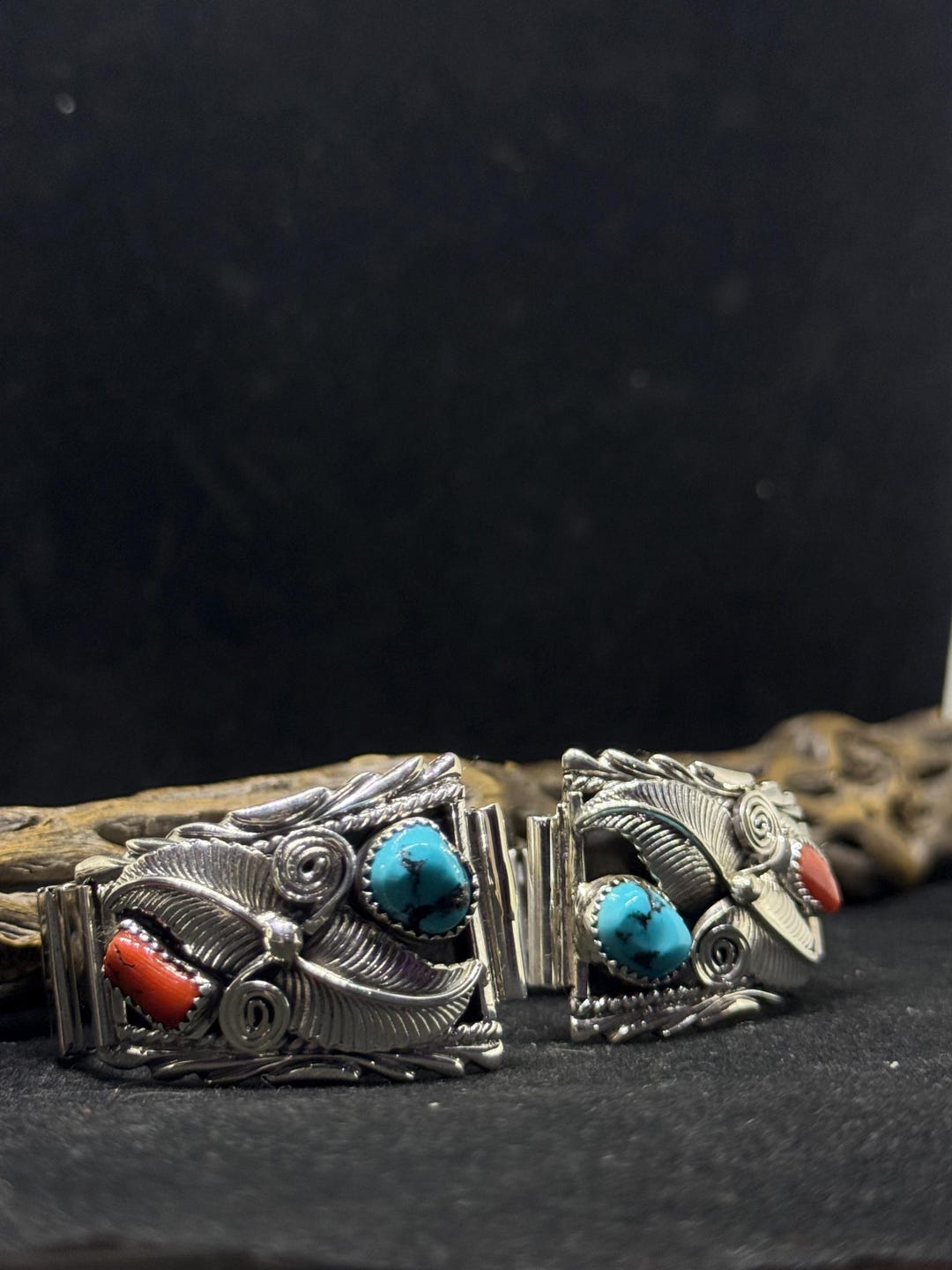 Handmade Native American Navajo Kingman Turquoise & Ox Blood Coral ...