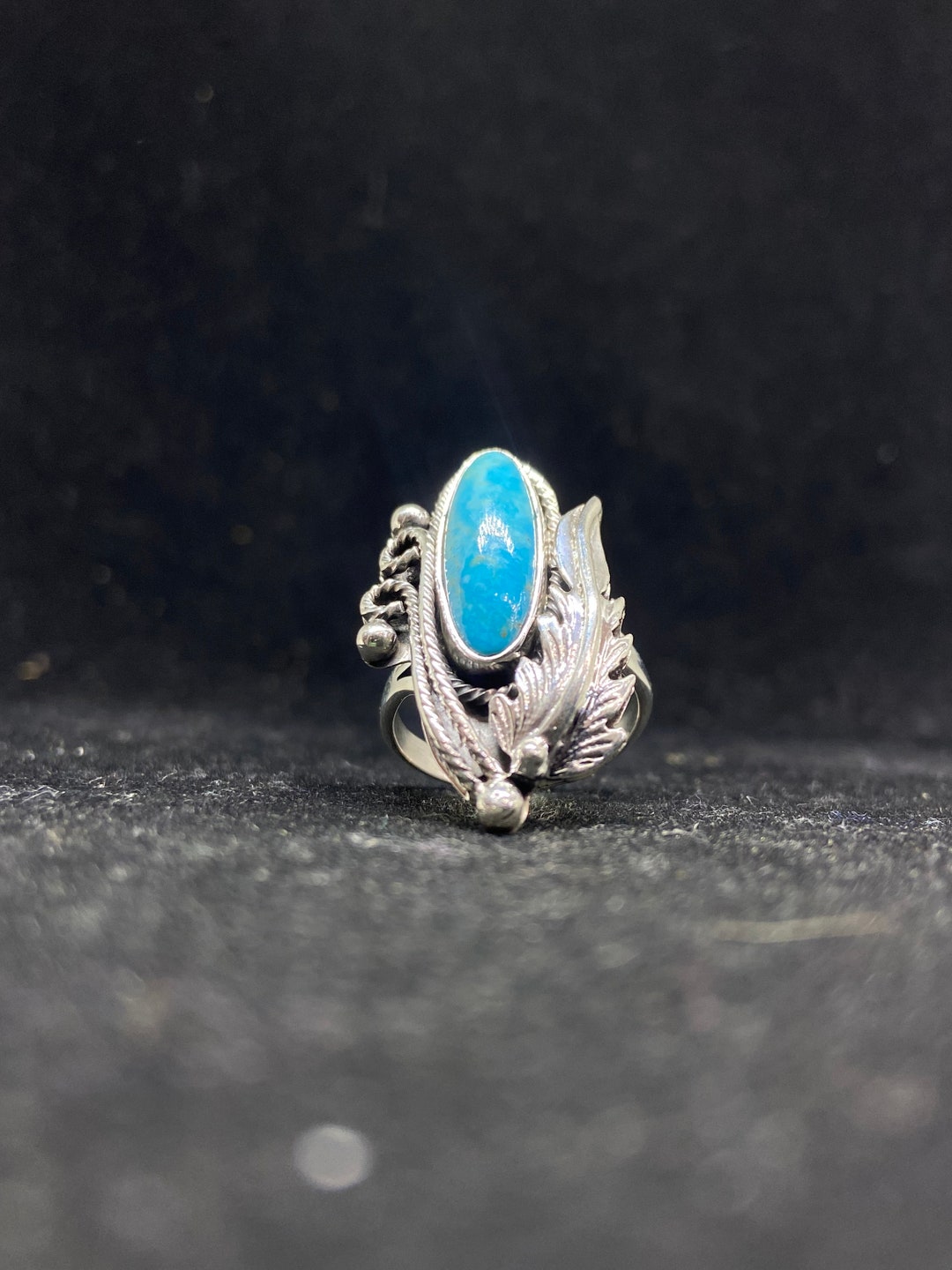 Handmade Native American Navajo King Man Turquoise Sterling Silver ...