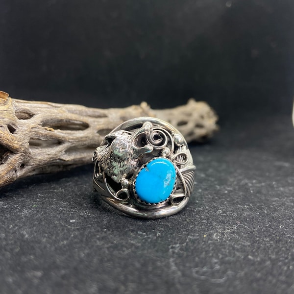 Mens Native American Wolf Ring - Etsy