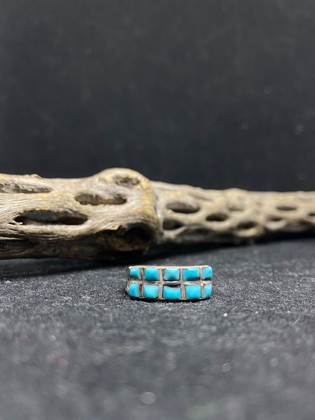 Handmade Native American Zuni Inlay Sleeping Beauty Turquoise - Etsy