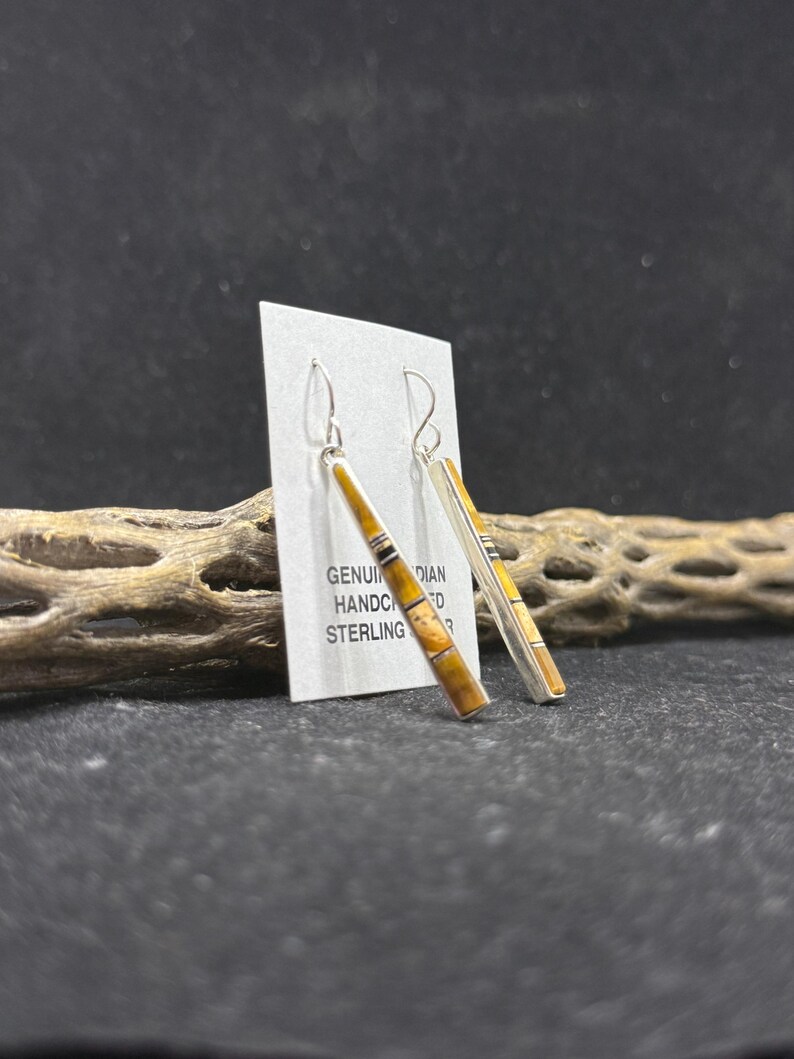 Handmade Native American Navajo Inlay Tiger Eye, Jasper & Jet Sterling ...