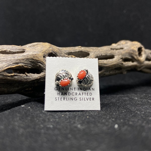 Native American Coral Earrings - Etsy