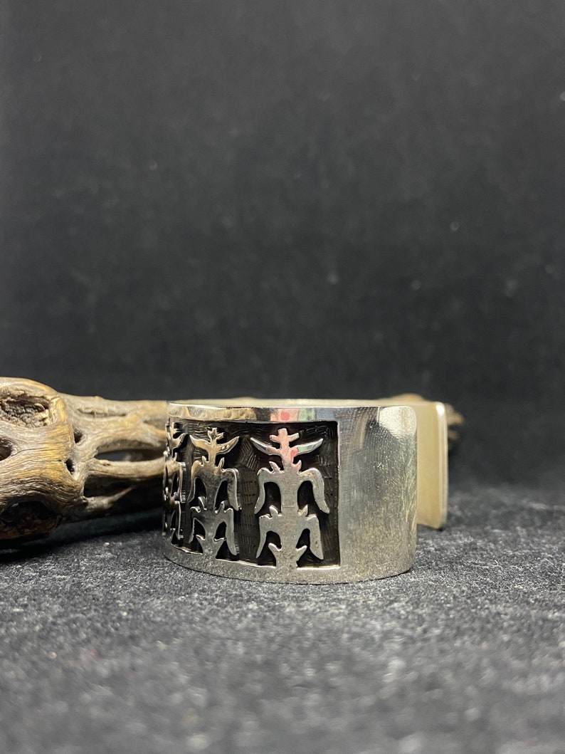Handmade Native American Navajo Overlay Plain Stamped Sterling - Etsy