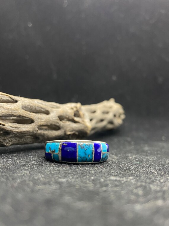 Handmade Native American Navajo Inlay Lapis Lazuli & King Man - Etsy