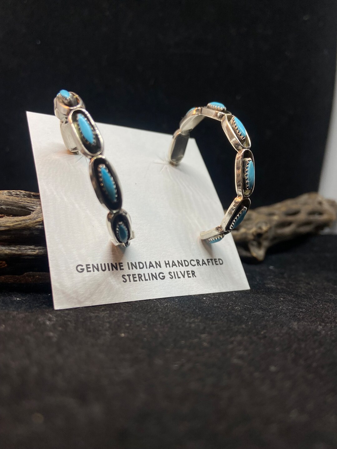 Handmade Native American Zuni Needle Point Sleeping Beauty Turquoise ...