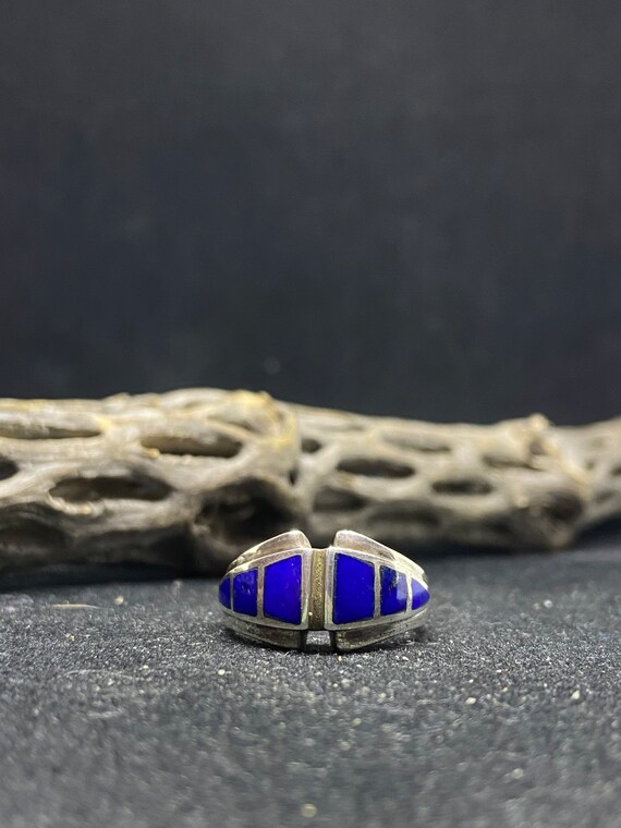 Handmade Native American Zuni Inlay Lapis Lazuli Sterling | Etsy