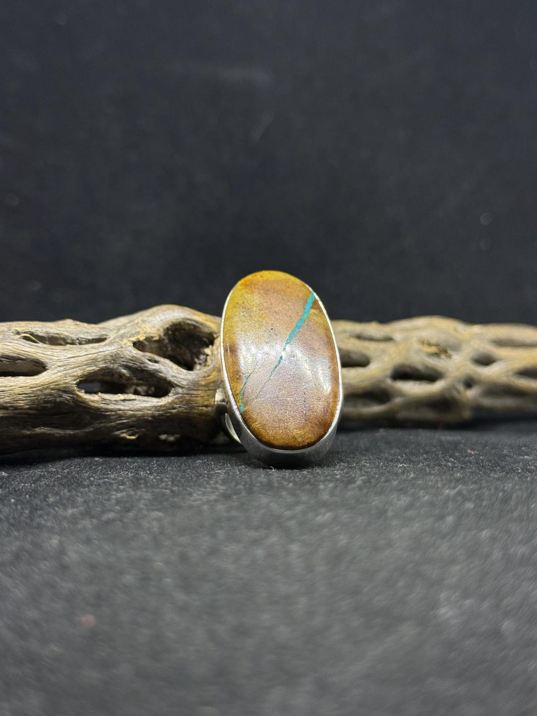 Handmade Native American Navajo Boulder Turquoise Sterling Silver Ring ...