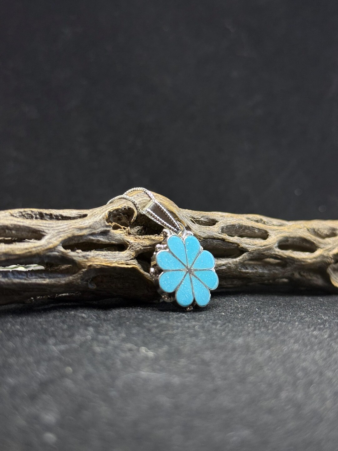 Handmade Native American Zuni Inlay Sleeping Beauty Turquoise Sterling ...