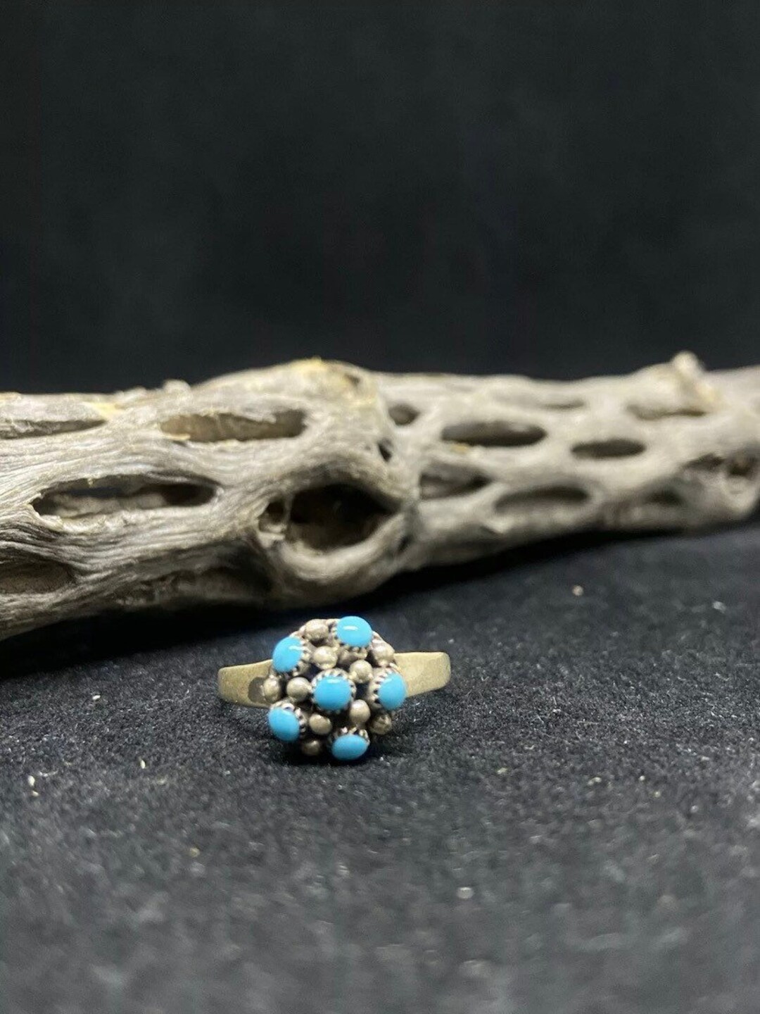 Handmade Native American Zuni Snake Eye Sleeping Beauty Turquoise ...