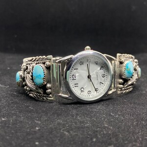 Handmade Native American Navajo Sonoran Gold Turquoise Sterling Silver ...