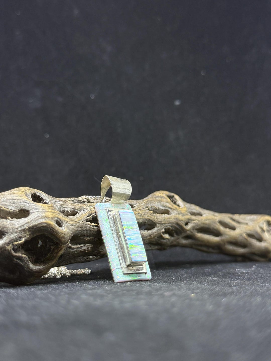 Handmade Native American Zuni Inlay White Fire Opal Sterling Silver ...