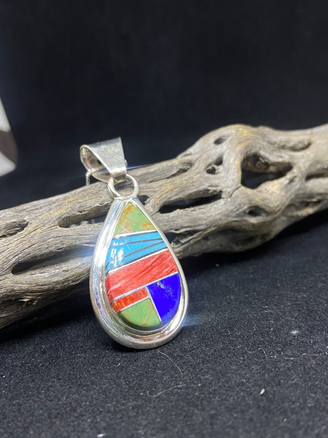 Handmade Native American Zuni Inlay Multi-color / Multistone - Etsy