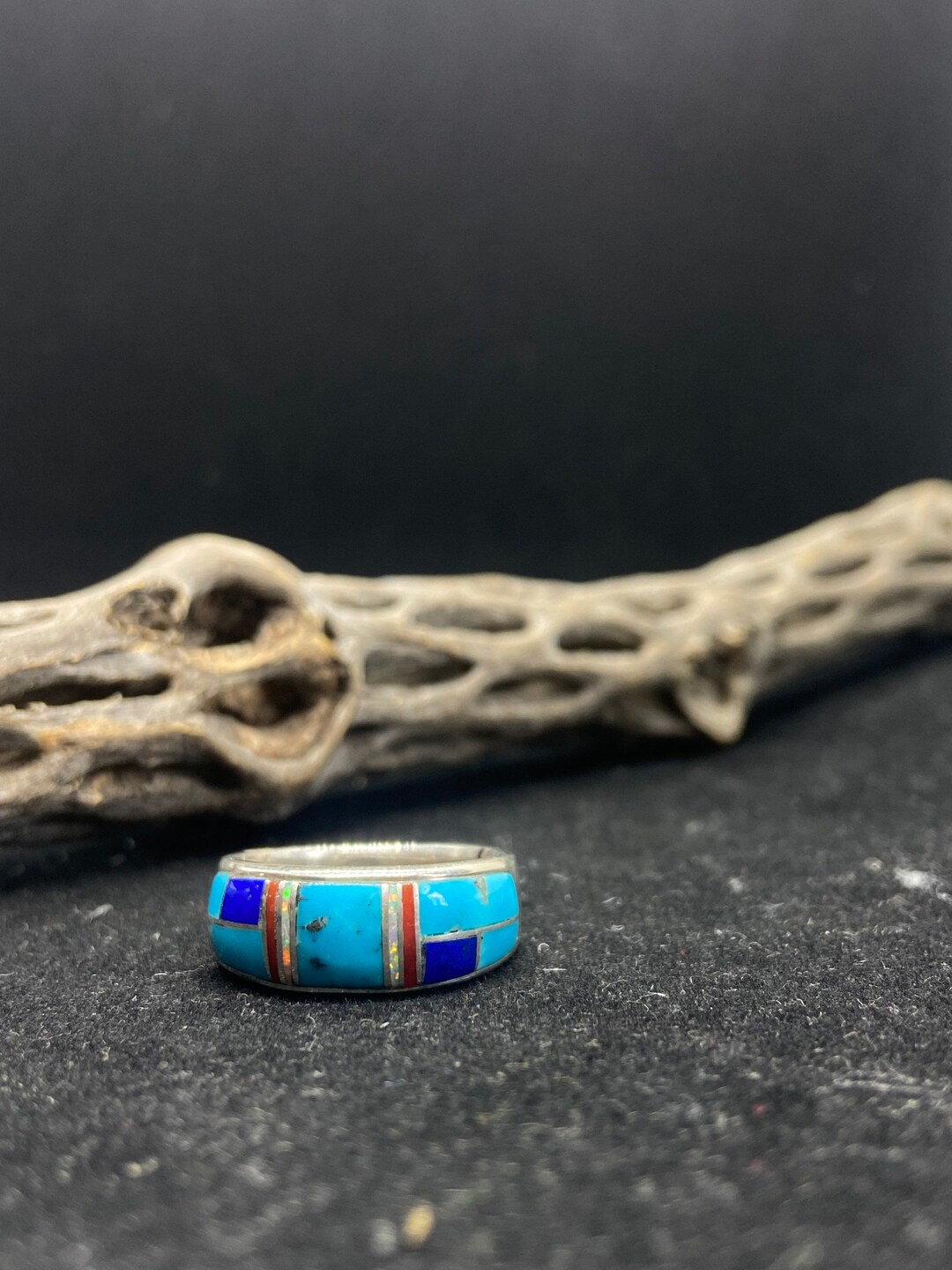 Handmade Native American Navajo Inlay Sleeping Beauty Turquoise, White ...