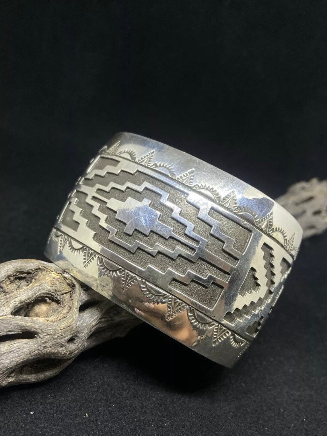 Handmade Native American Navajo Plain Sterling Silver Cuff Bracelet by ...