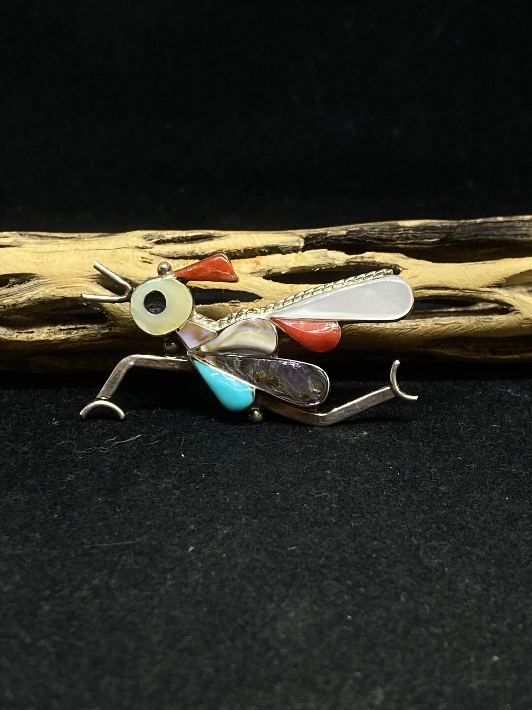 Handmade Native American Zuni Inlay Multicolor / Multi Stone Turquoise ...