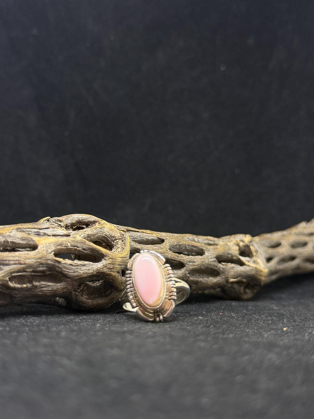 Handmade Native American Navajo Pink Conch Shell Sterling Silver Ring ...