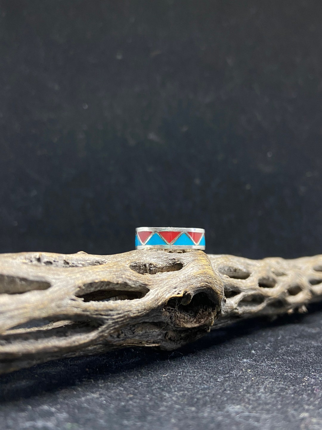 Handmade Native American Zuni Inlay Sleeping Beauty Turquoise & Ox ...