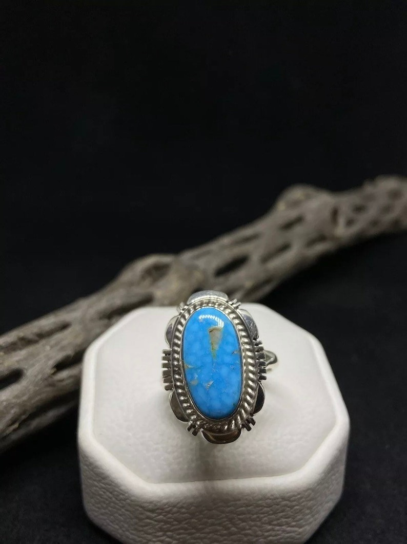 Handmade Native American Navajo Santa Rita Turquoise Sterling - Etsy