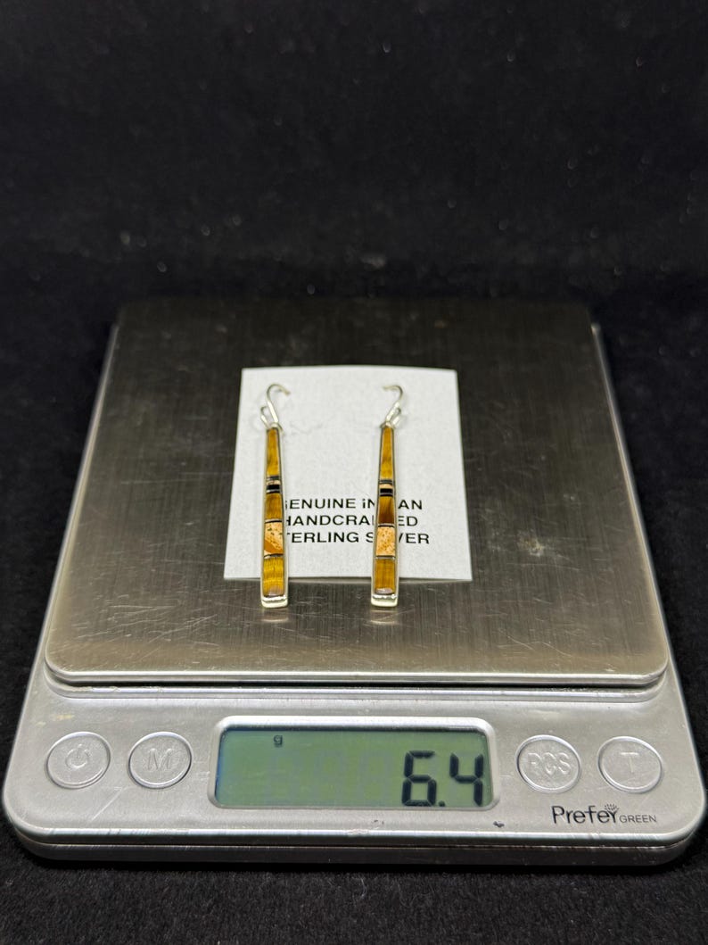 Handmade Native American Navajo Inlay Tiger Eye, Jasper & Jet Sterling ...