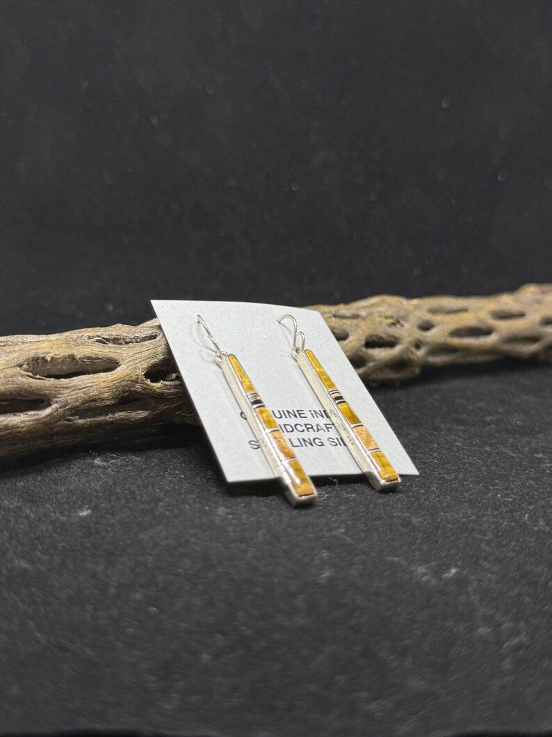 Handmade Native American Navajo Inlay Tiger Eye, Jasper & Jet Sterling ...