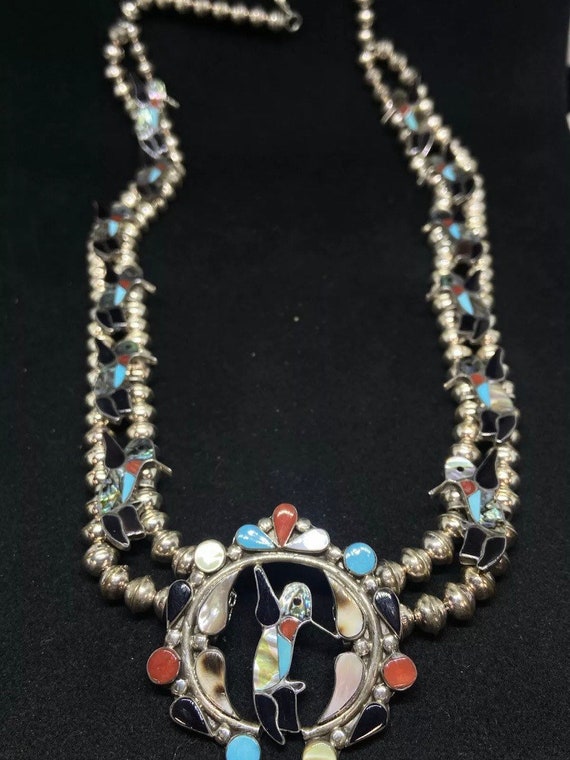 Handmade Native American Zuni Inlay Hummingbird Multi-stone - Etsy