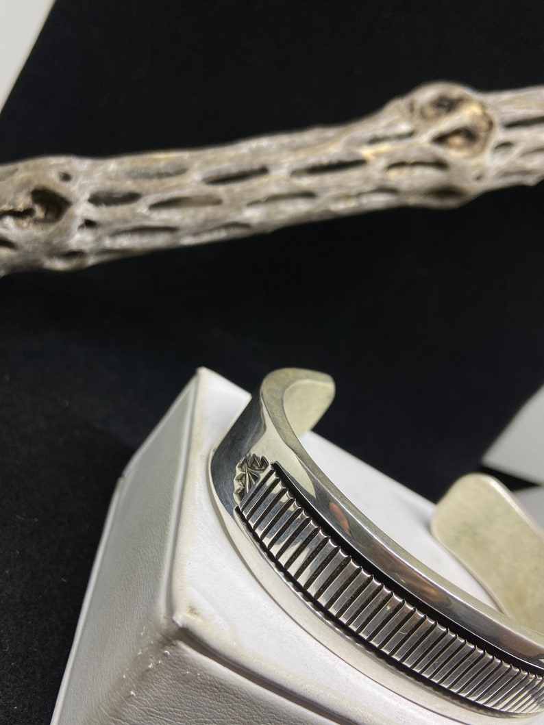 Handmade Native American Navajo Plain Sterling Silver Cuff - Etsy