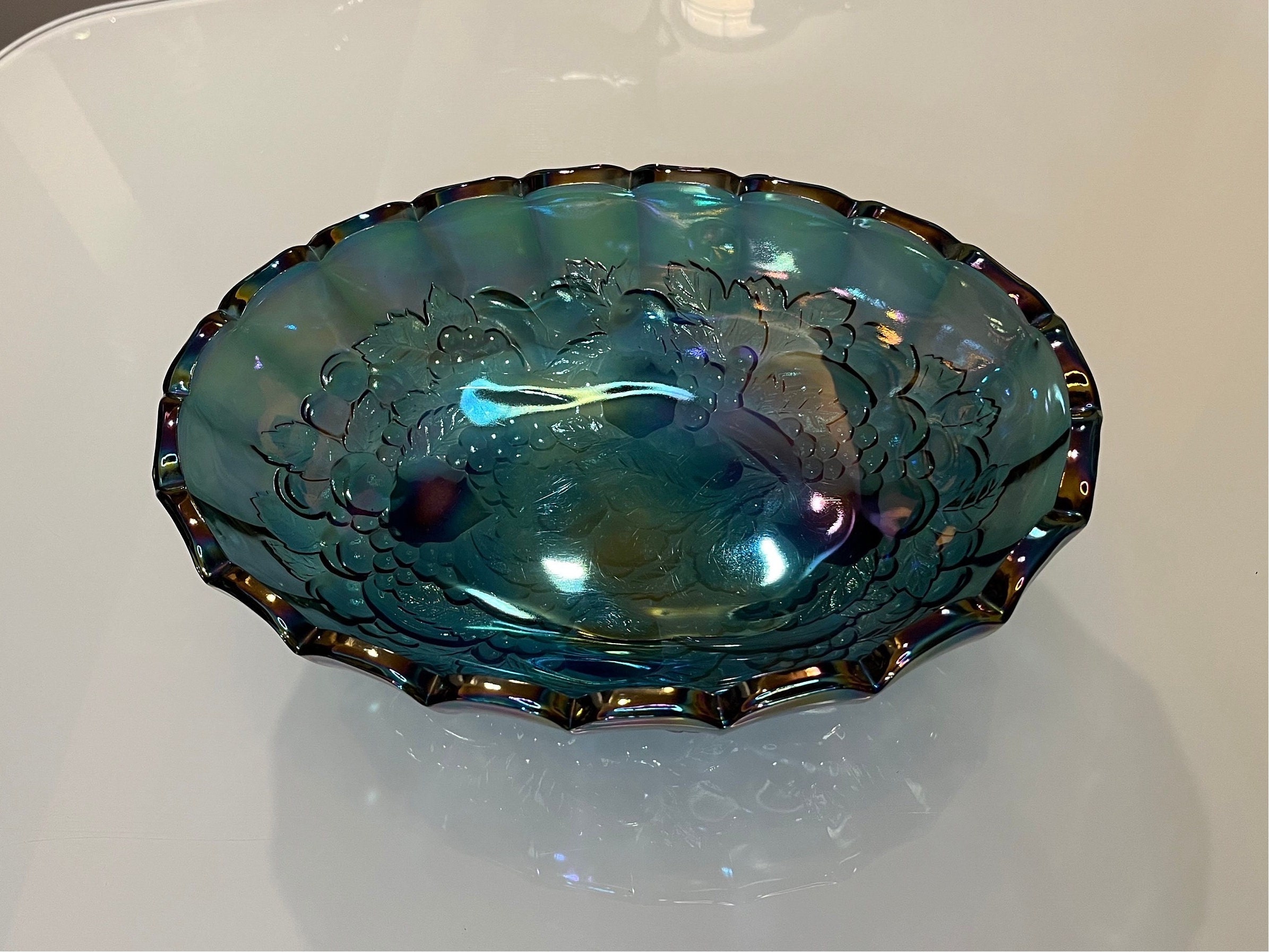 Amethyst Carnival Glass Bowl - Etsy