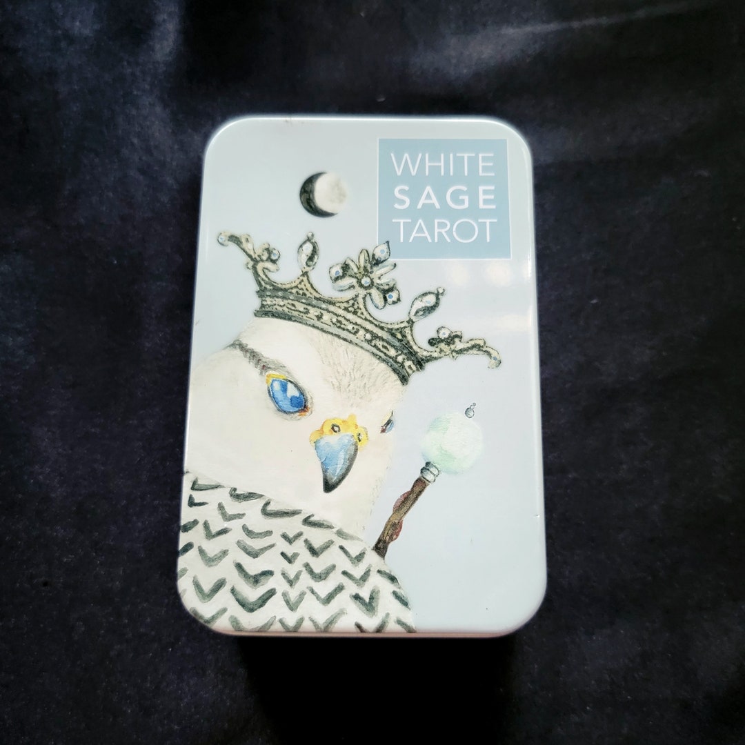White Sage Tarot Deck in a Tin, Nature Inspired Card Deck, Authentic ...