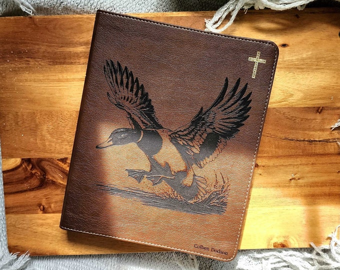 Flying Duck Leather Bible Personalized Leather Bible Engraved Imitation ...