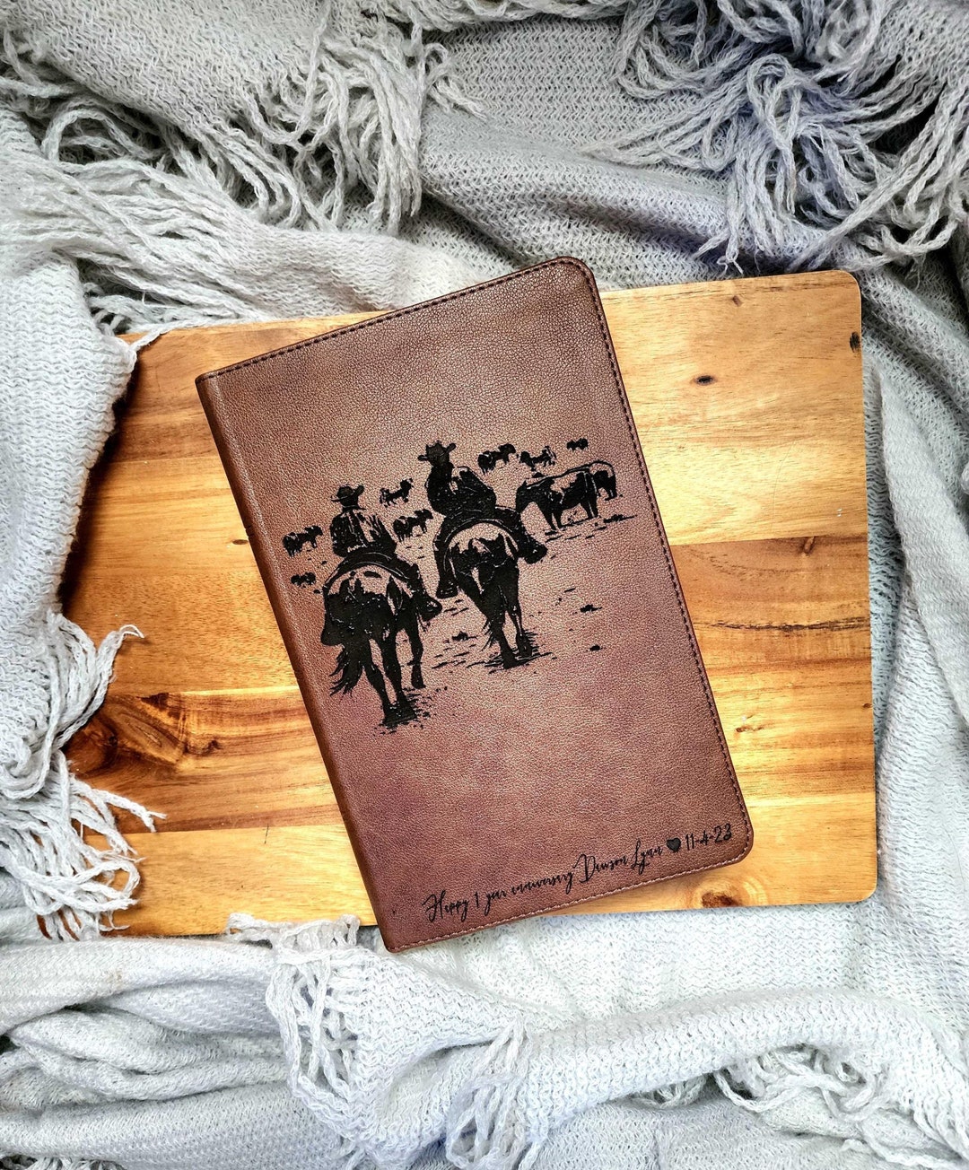 Cattle Rancher Leather Bible | Personalized Bible With Cowboy ...