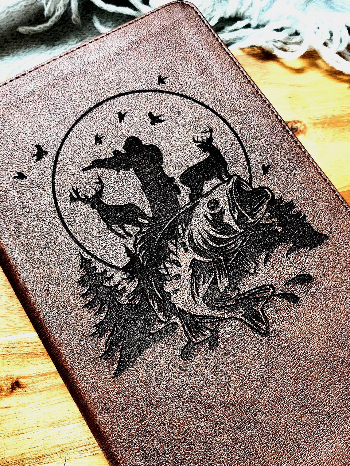 Hunter Fisher Leather Bible | Personalized Leather Bible | Engraved ...