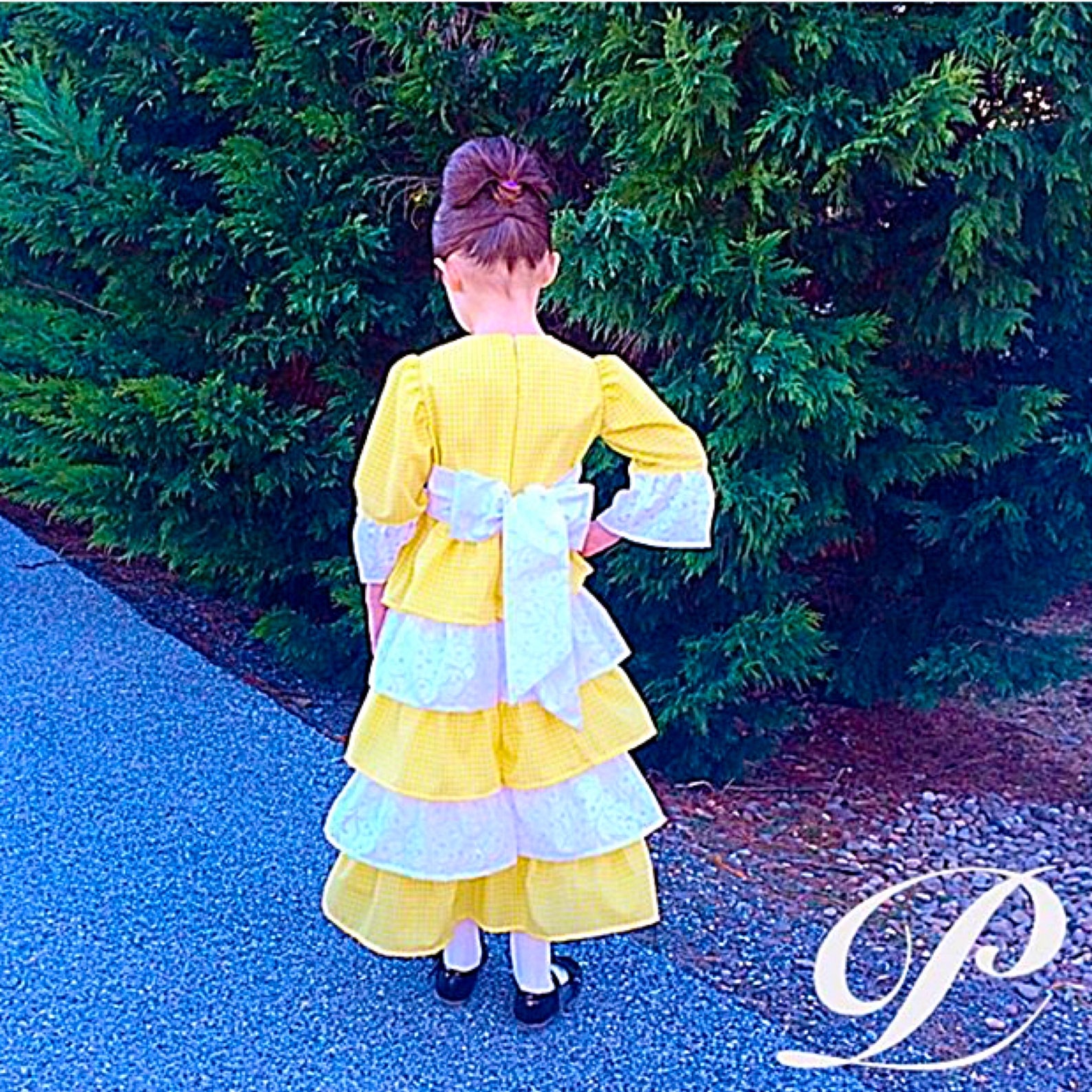 GIRLS YELLOW GINGHAM Dress Yellow Easter Dress Four Weeks | Etsy