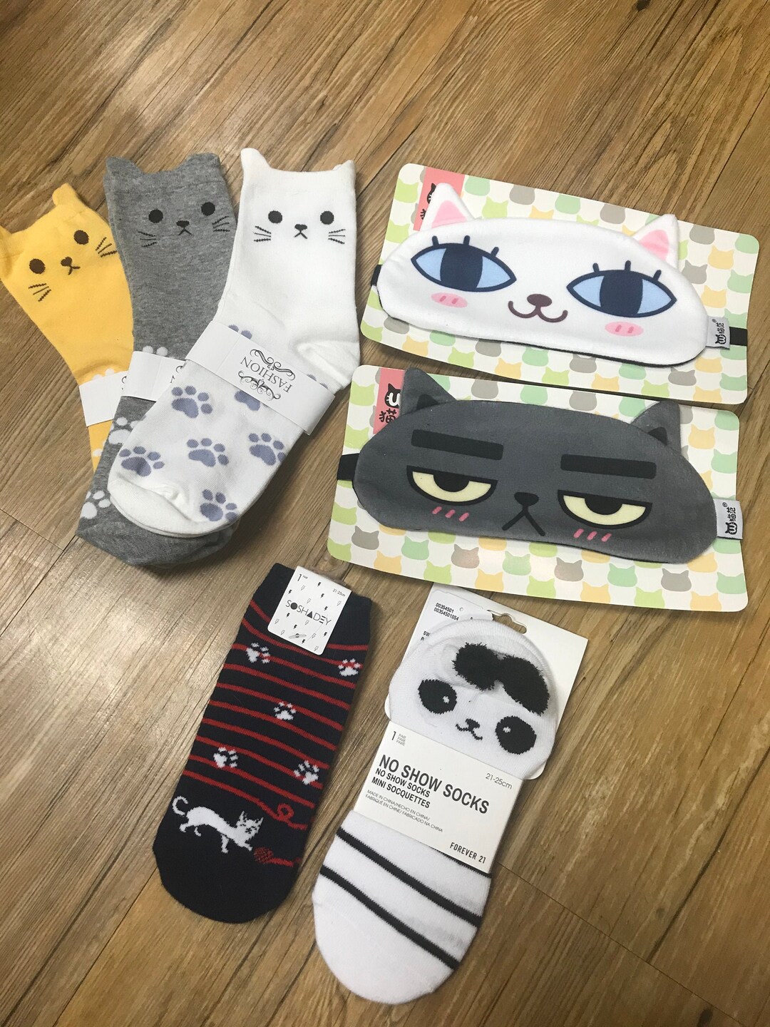 Cat Sleep Eye Masks/ Cat Socks/ Cat Merch/ Gift for Cat Lover / Gift ...