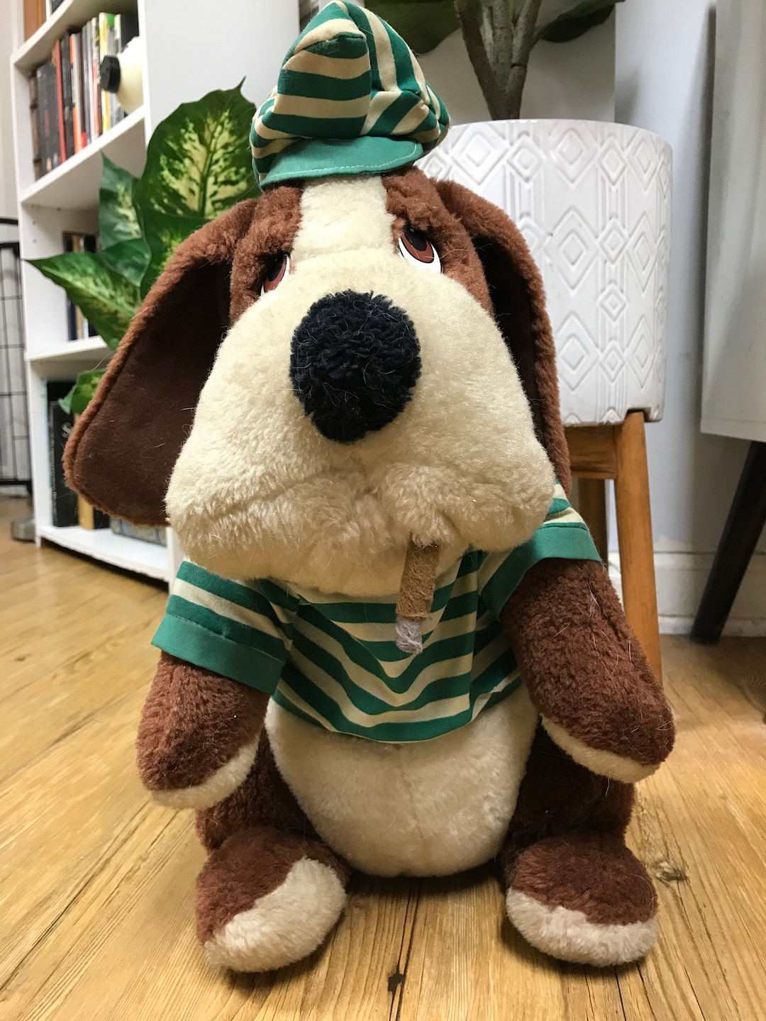 Vintage 1980s Smoking Prison Hound Plush Toy/ 1980s Stuffed Animal ...