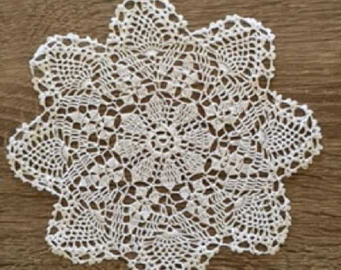 10 Tea Stained Doilies Cambridge Lace Paper Doily 8-inch Diameter Paper ...